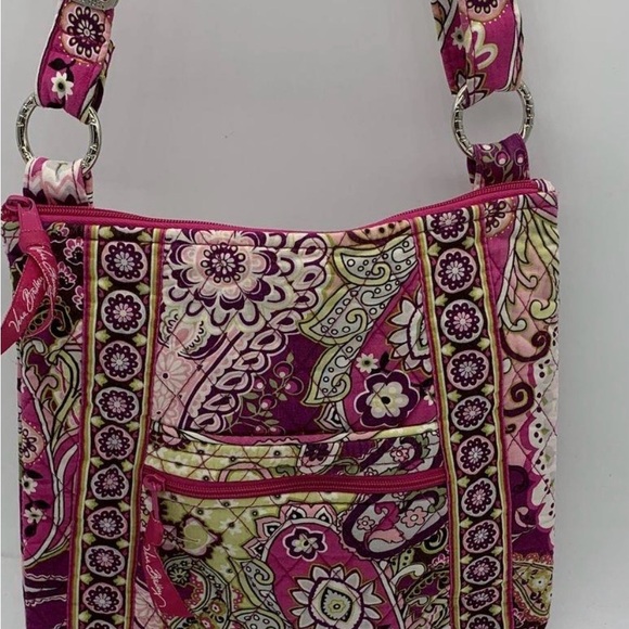Vera Bradley | Bags | Vera Bradley Floral Pink And Purple Shoulder Bag ...